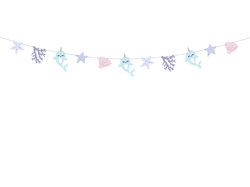 NARWHAL UNDER THE SEA BANNER – CONFETTIMYPARTY