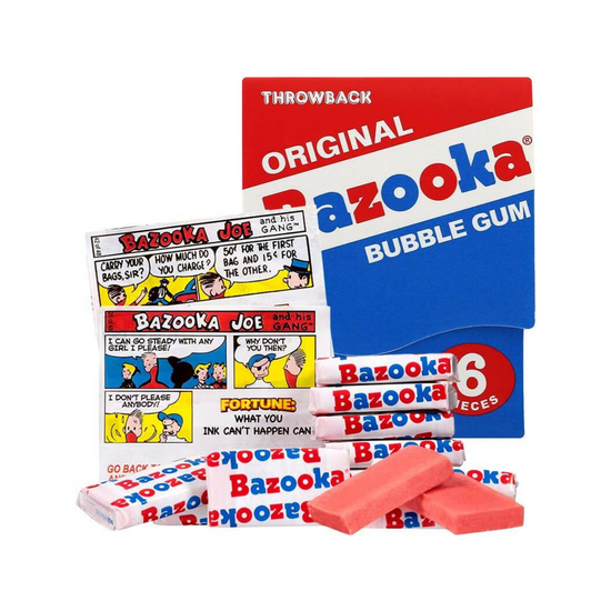 BAZOOKA THROWBACK BUBBLE GUM – CONFETTIMYPARTY