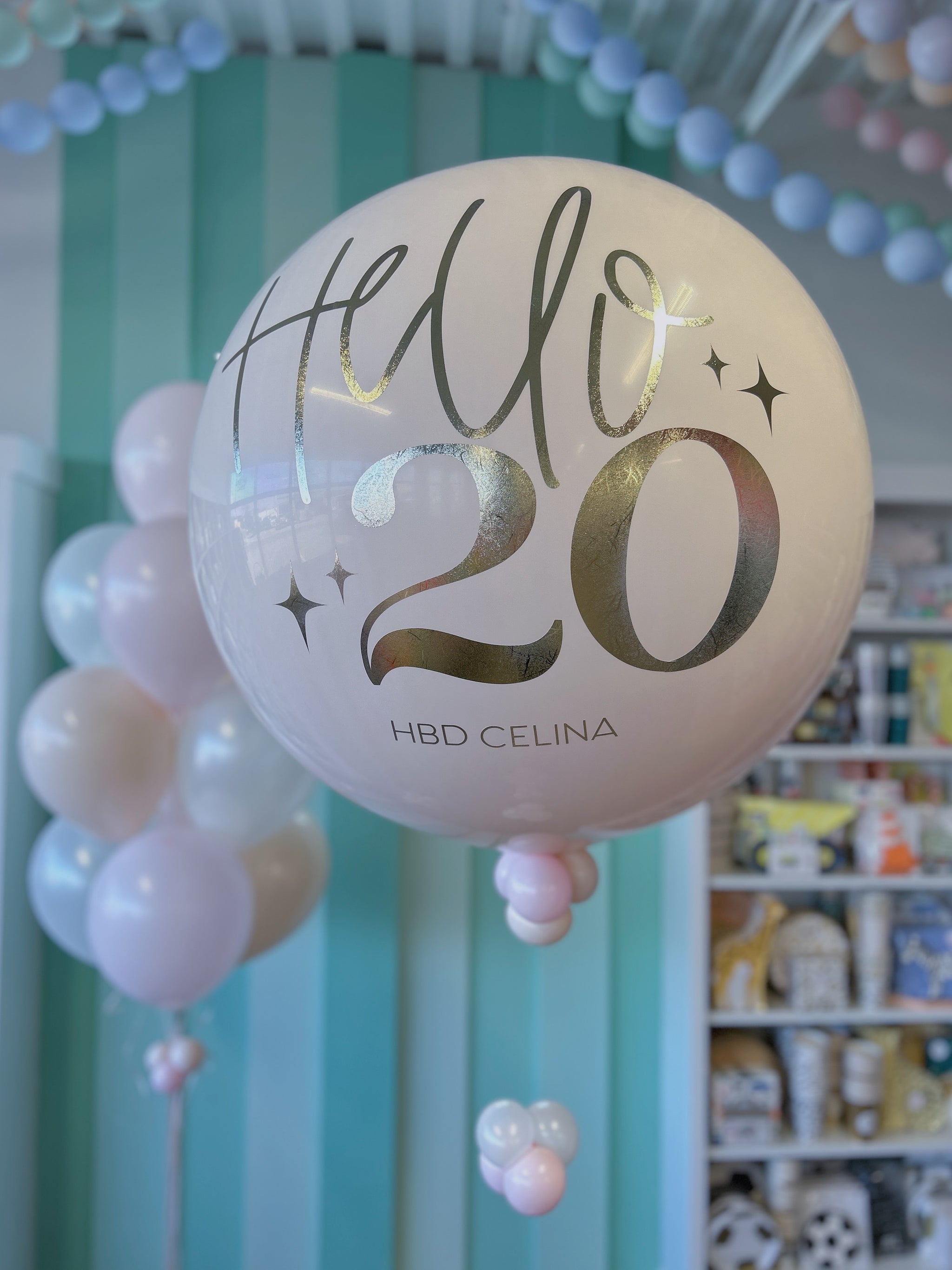 BLUSHING BIRTHDAY BALLOON BUNDLE – CONFETTIMYPARTY