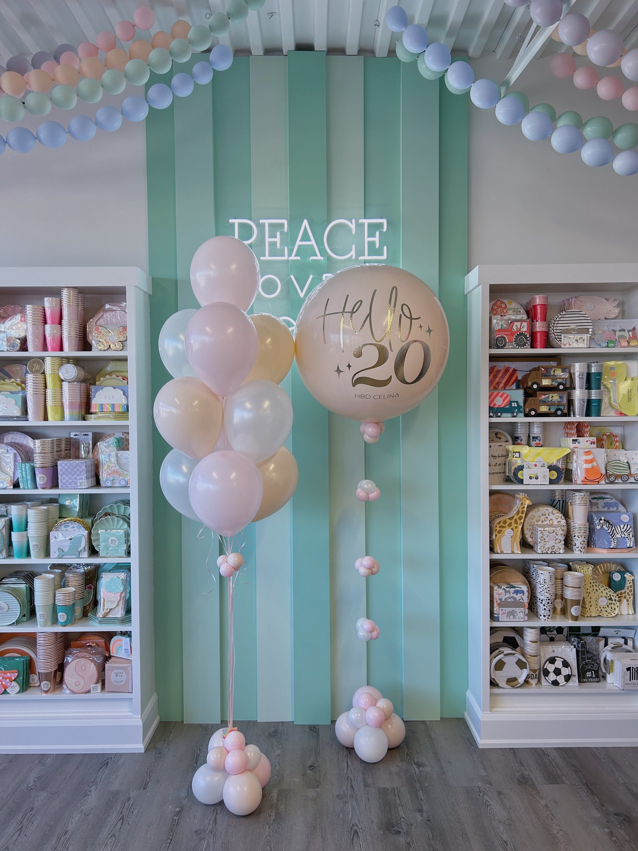 BLUSHING BIRTHDAY BALLOON BUNDLE – CONFETTIMYPARTY