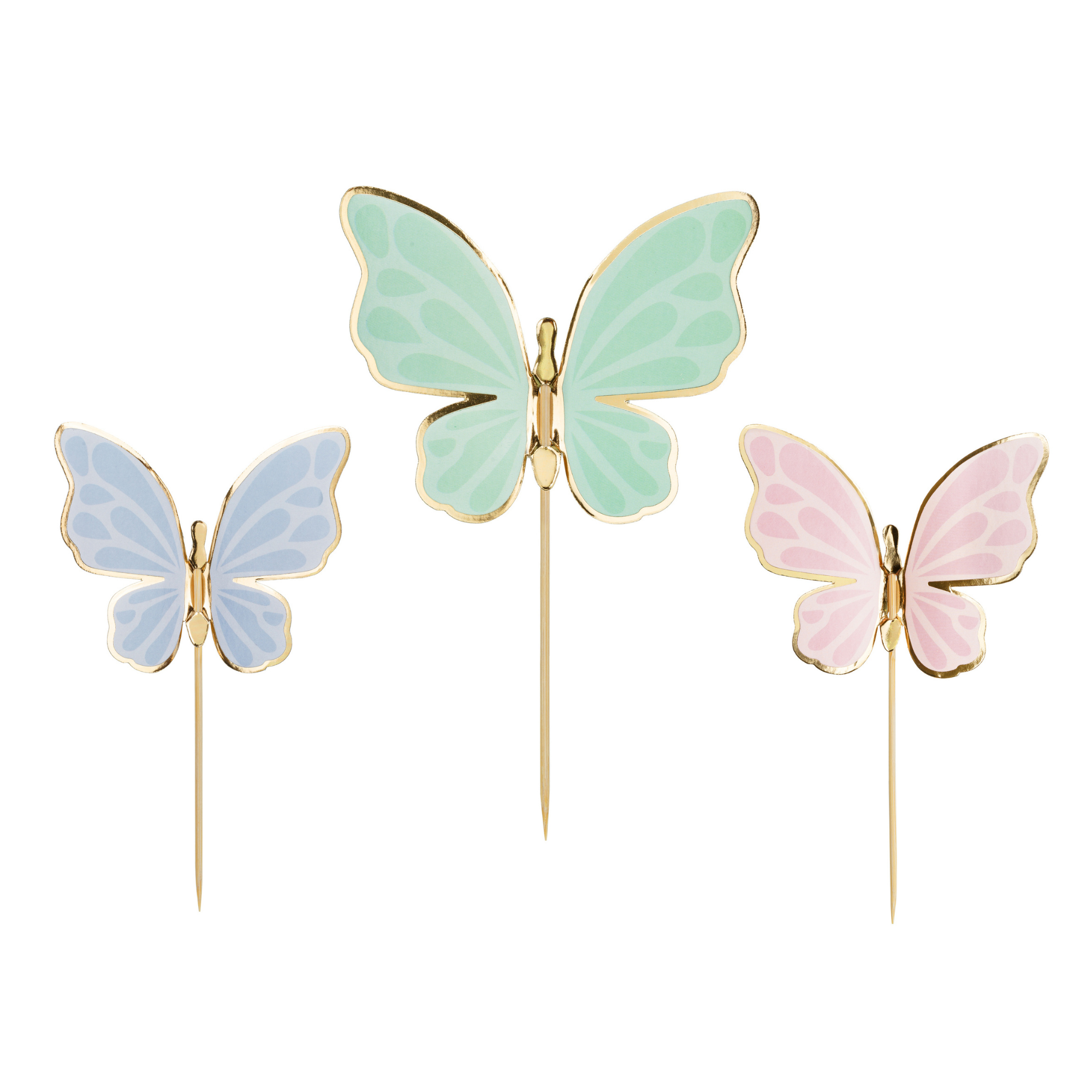 COLOURFUL BUTTERFLY CAKE TOPPERS – CONFETTIMYPARTY