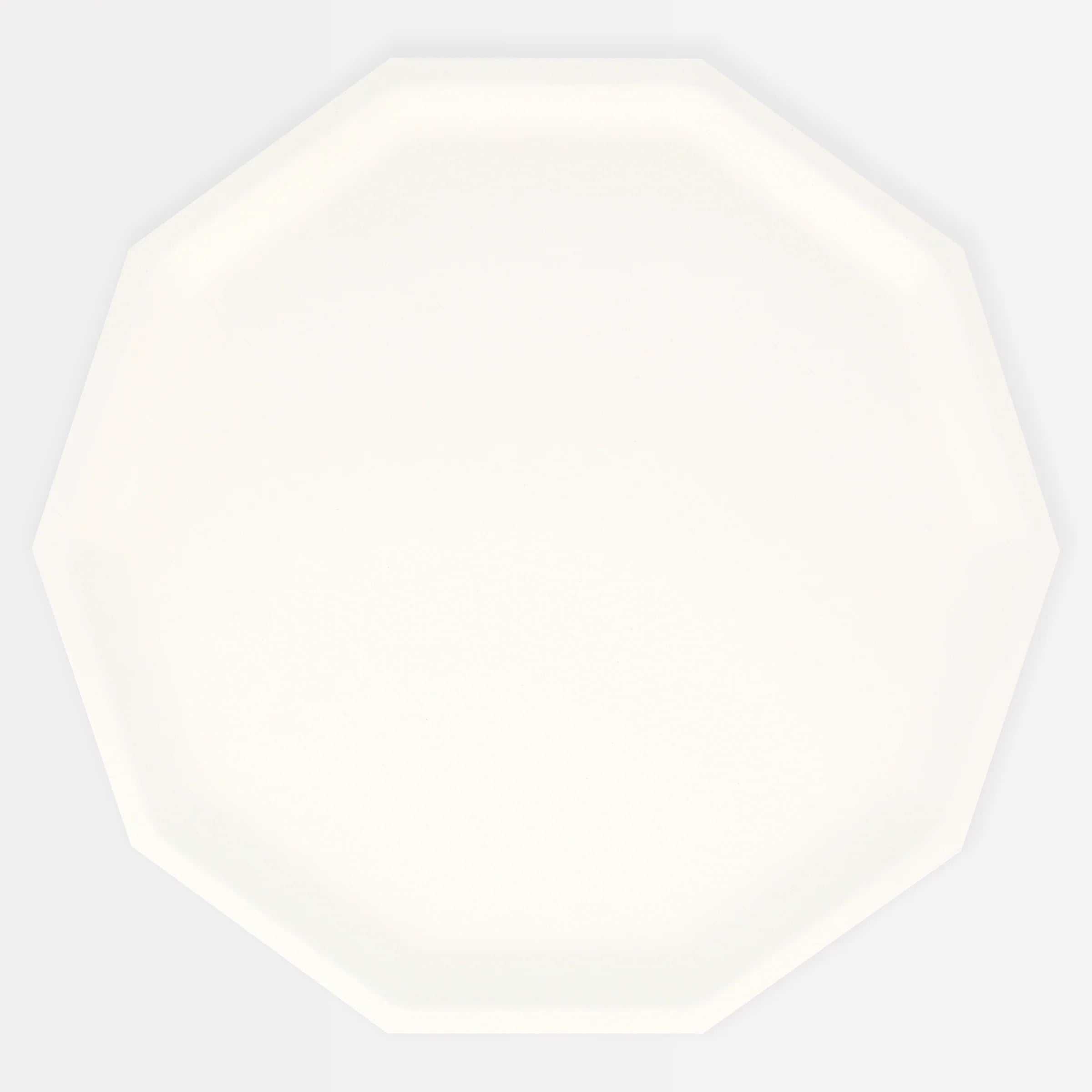 CREAM DECAGON COMPOSTABLE DINNER PLATES BY MERI MERI – CONFETTIMYPARTY