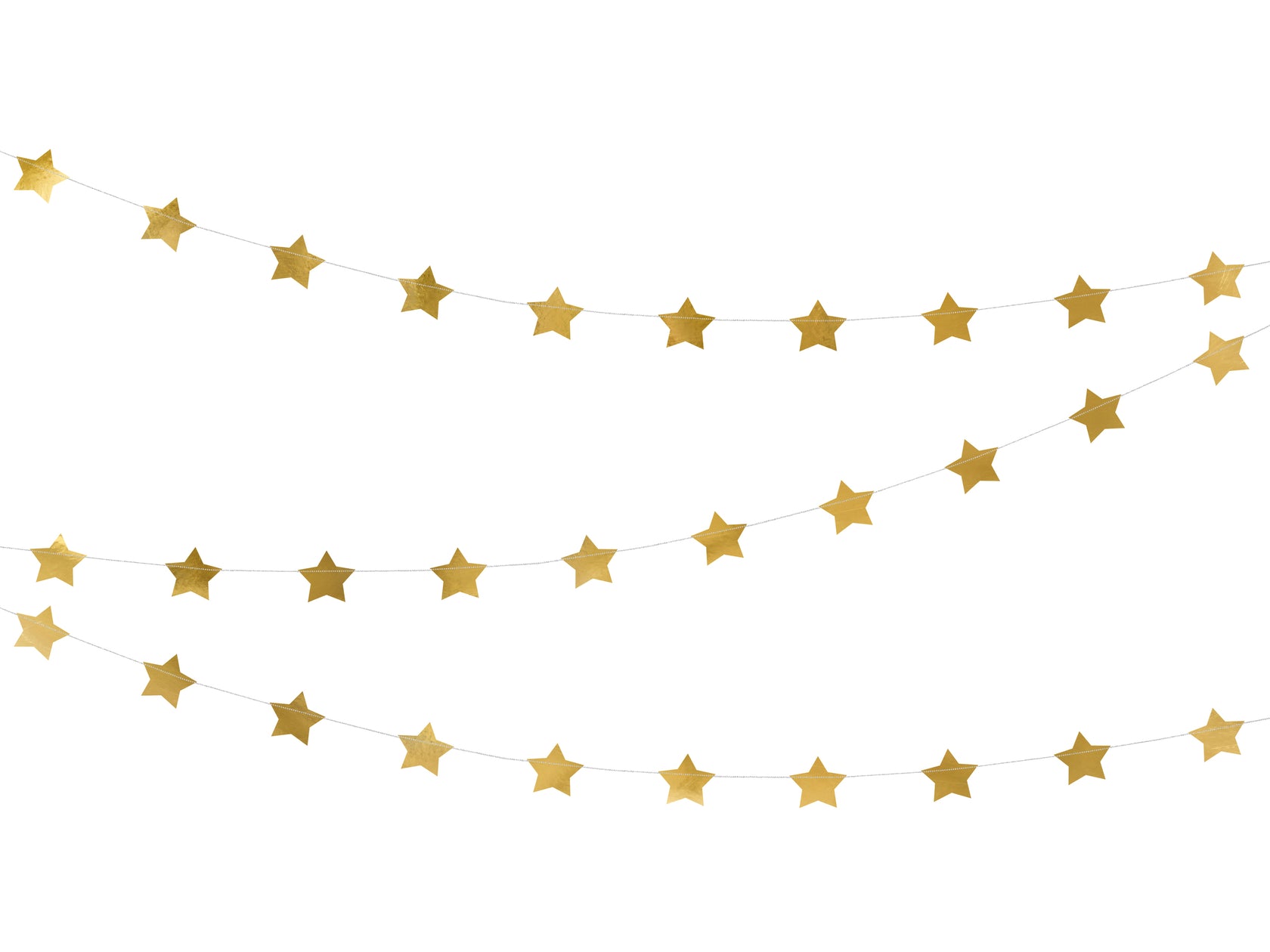 GOLD STARS HANGING BANNER – CONFETTIMYPARTY