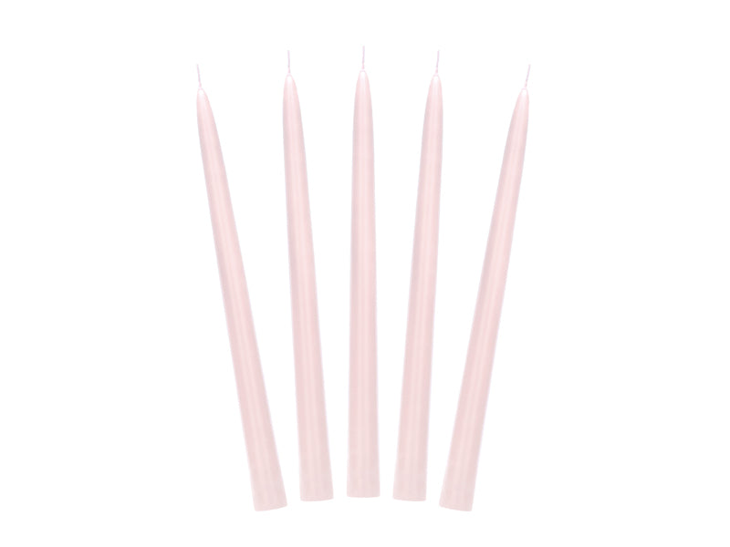 MATTE DUSTY ROSE TAPER CANDLES – CONFETTIMYPARTY