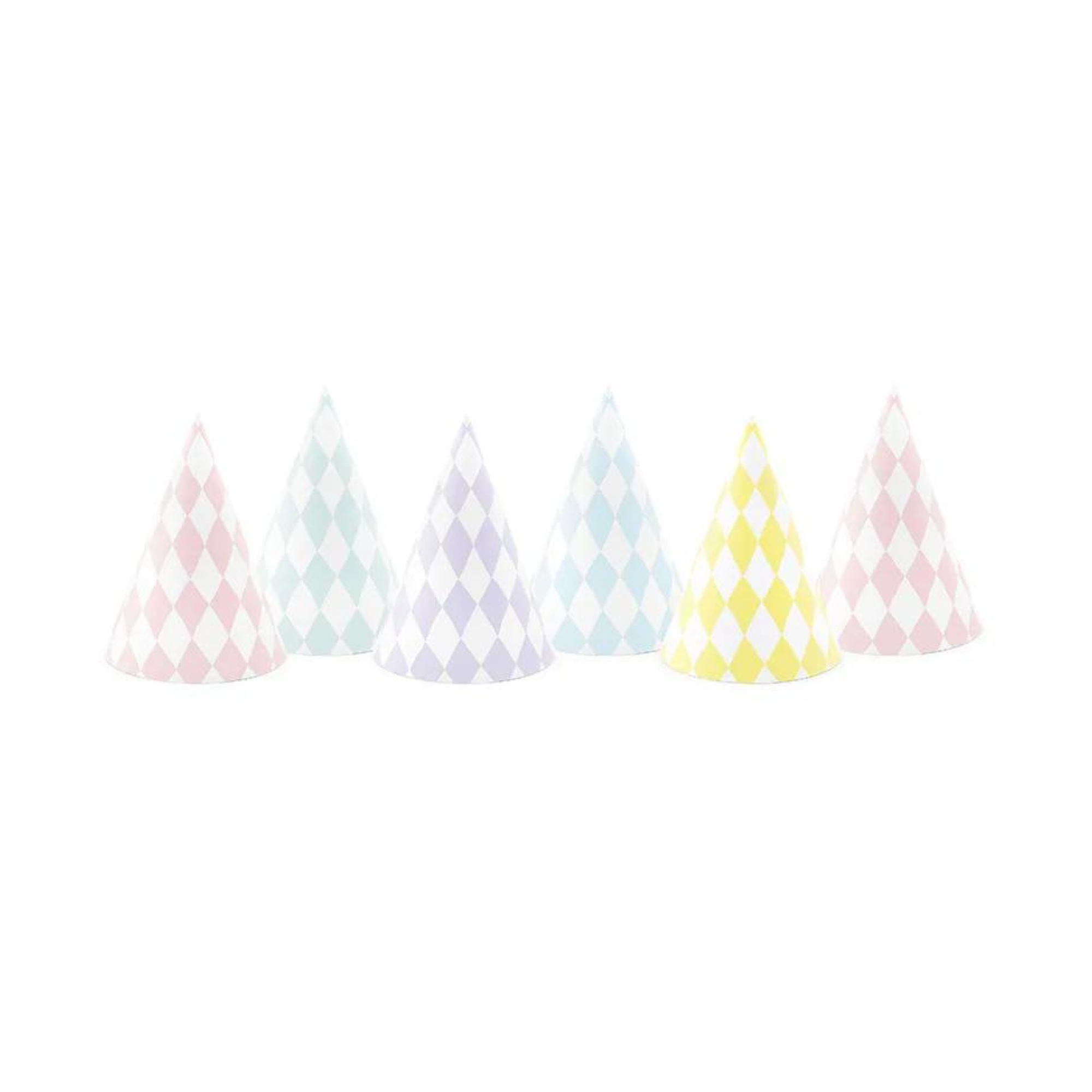 PASTEL CHECKERED PARTY HATS – CONFETTIMYPARTY