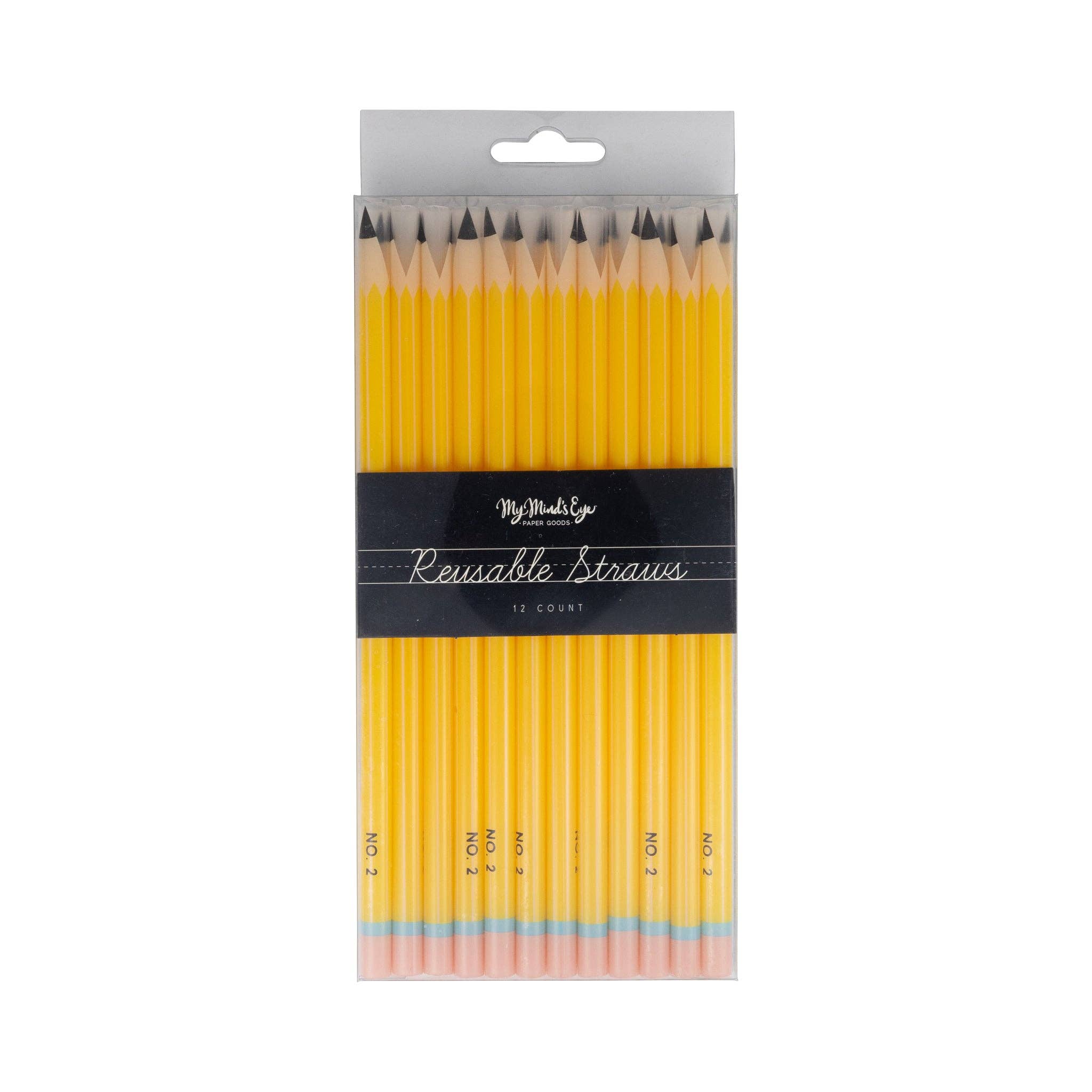 PENCIL REUSABLE STRAWS – CONFETTIMYPARTY