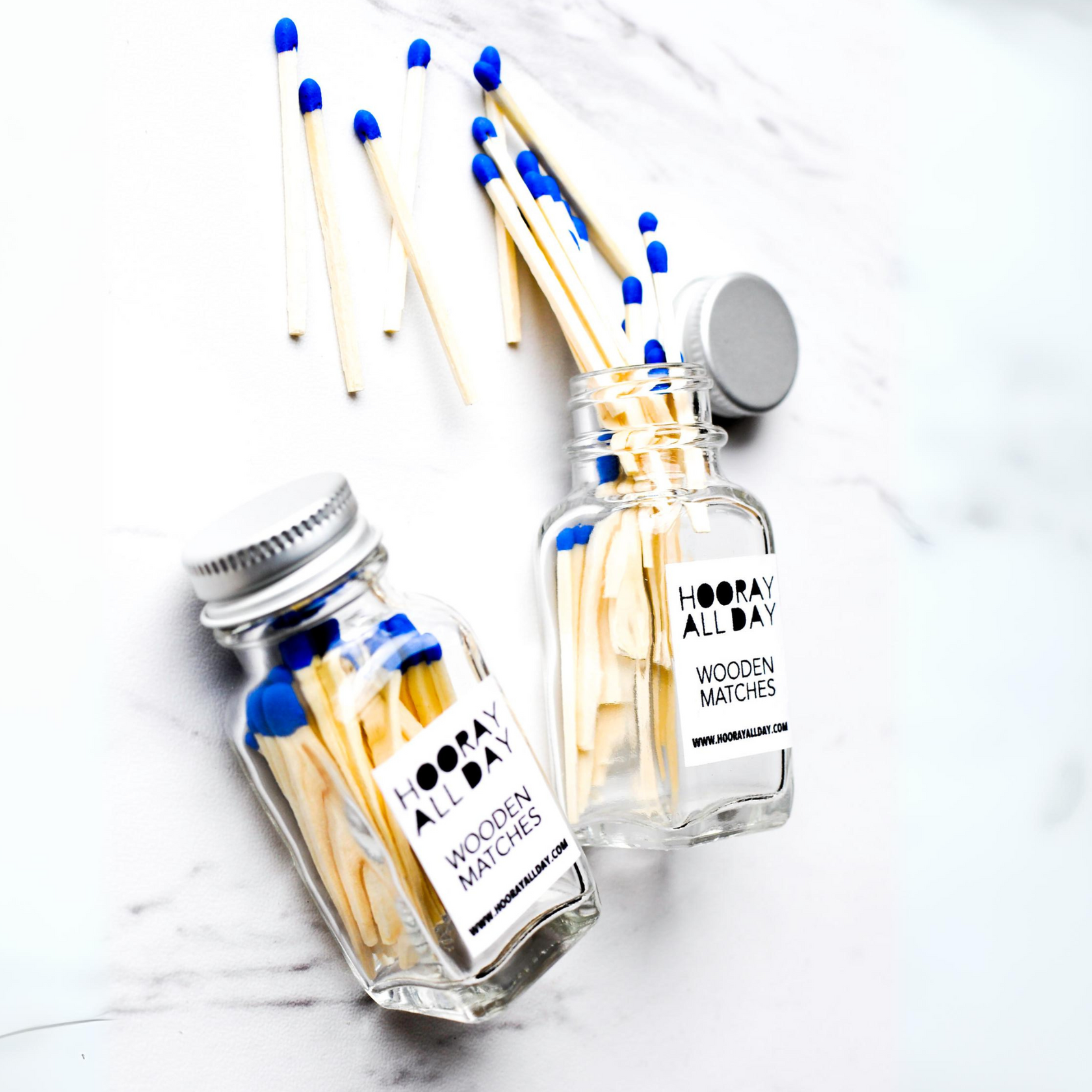 WOODEN MATCHES - ROYAL BLUE – CONFETTIMYPARTY