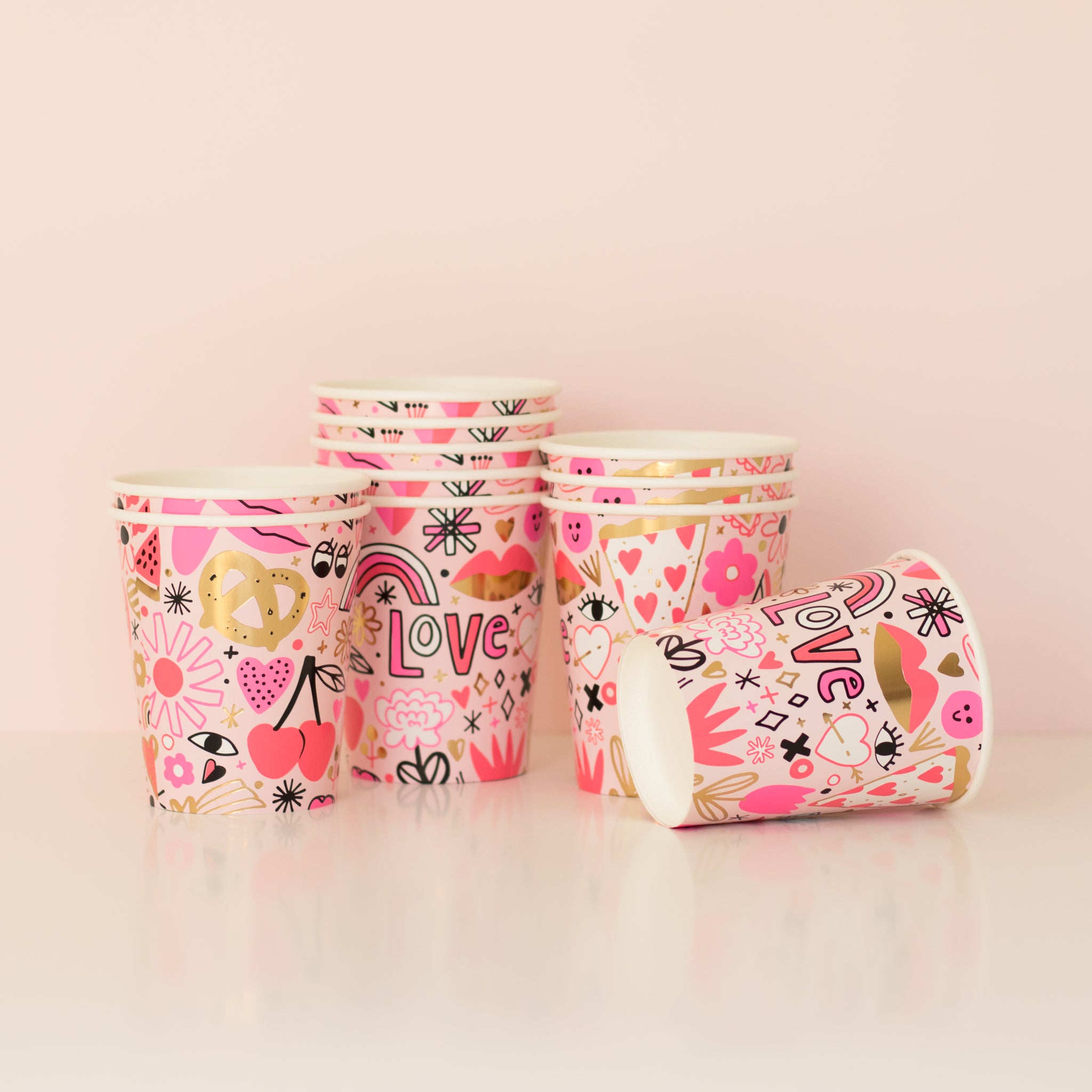 LOVE NOTES CUPS – CONFETTIMYPARTY